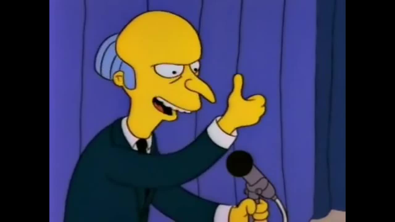Mr. Burns Thumbs Up video clip by The Simpsons