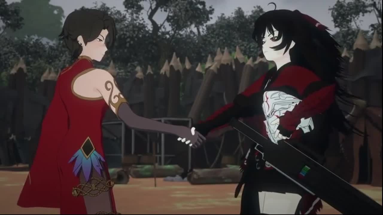 Dramatic handshake video clip by RWBY