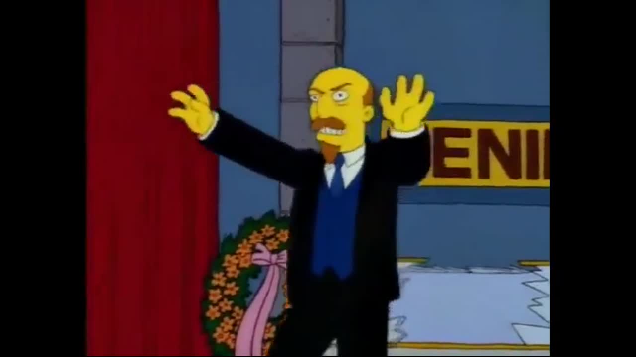 Must crush capitalism video clip by The Simpsons