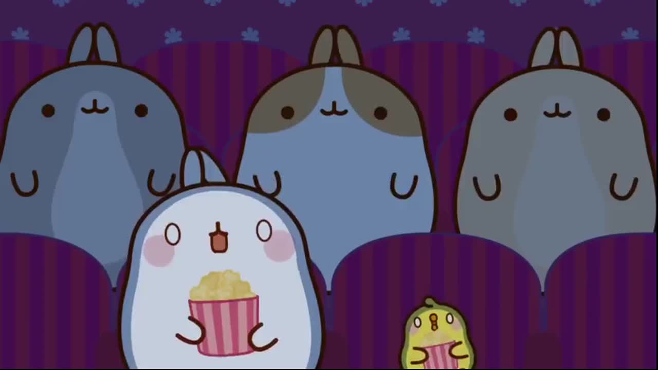 Frightened video clip by Molang