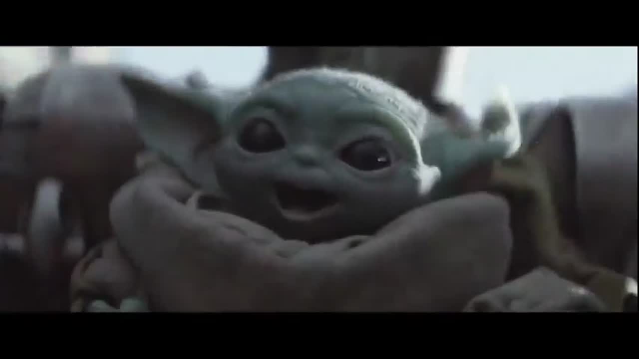 Baby Yoda ride video clip by The Mandalorian
