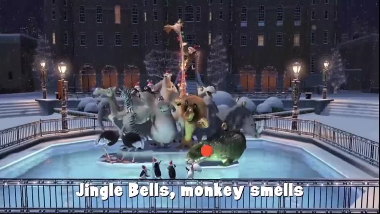 Jingle Bells, monkey smells video clip by DreamWorks Madagascar