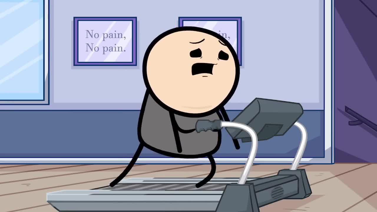 Workout struggles video clip by Cyanide & Happiness