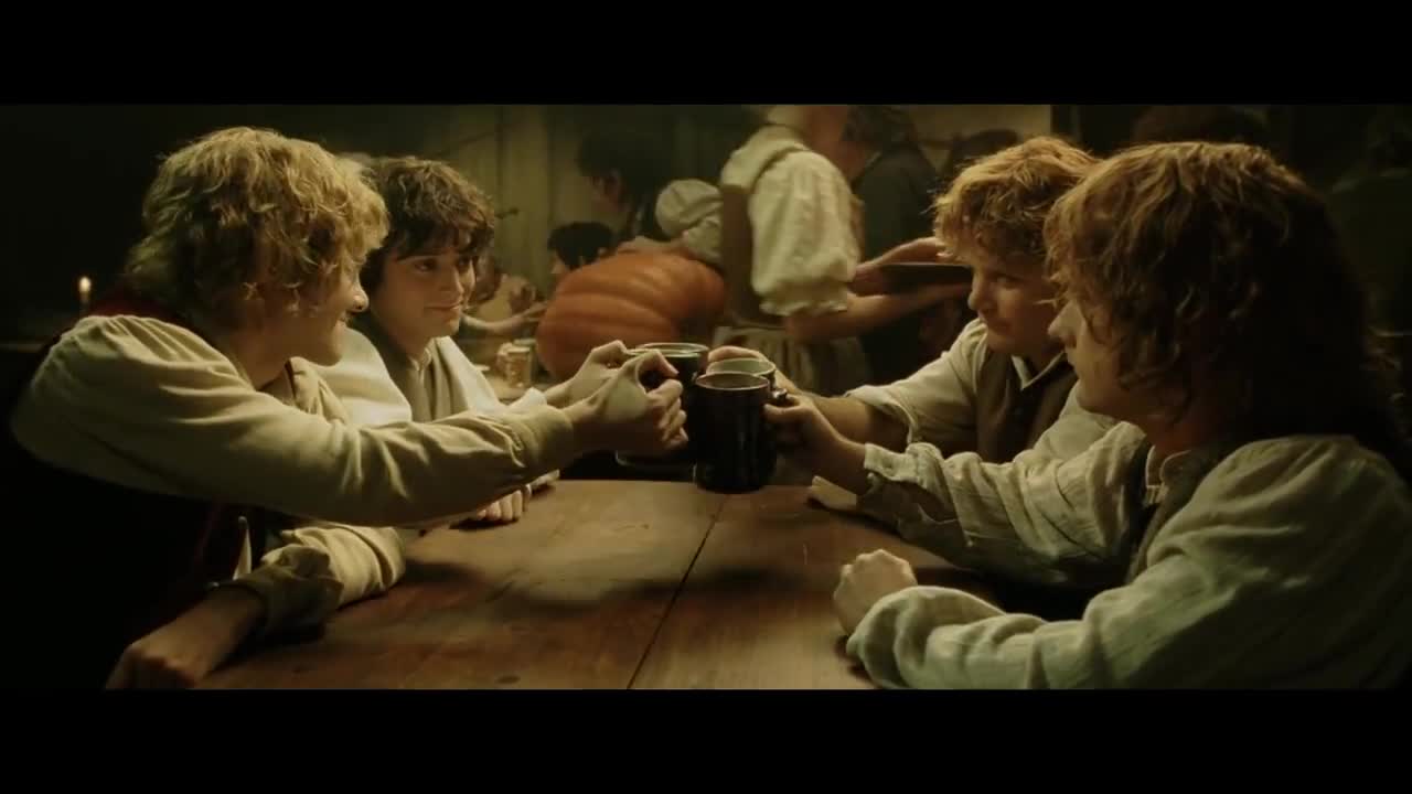 Hobbits cheers video clip by Lord of the Rings