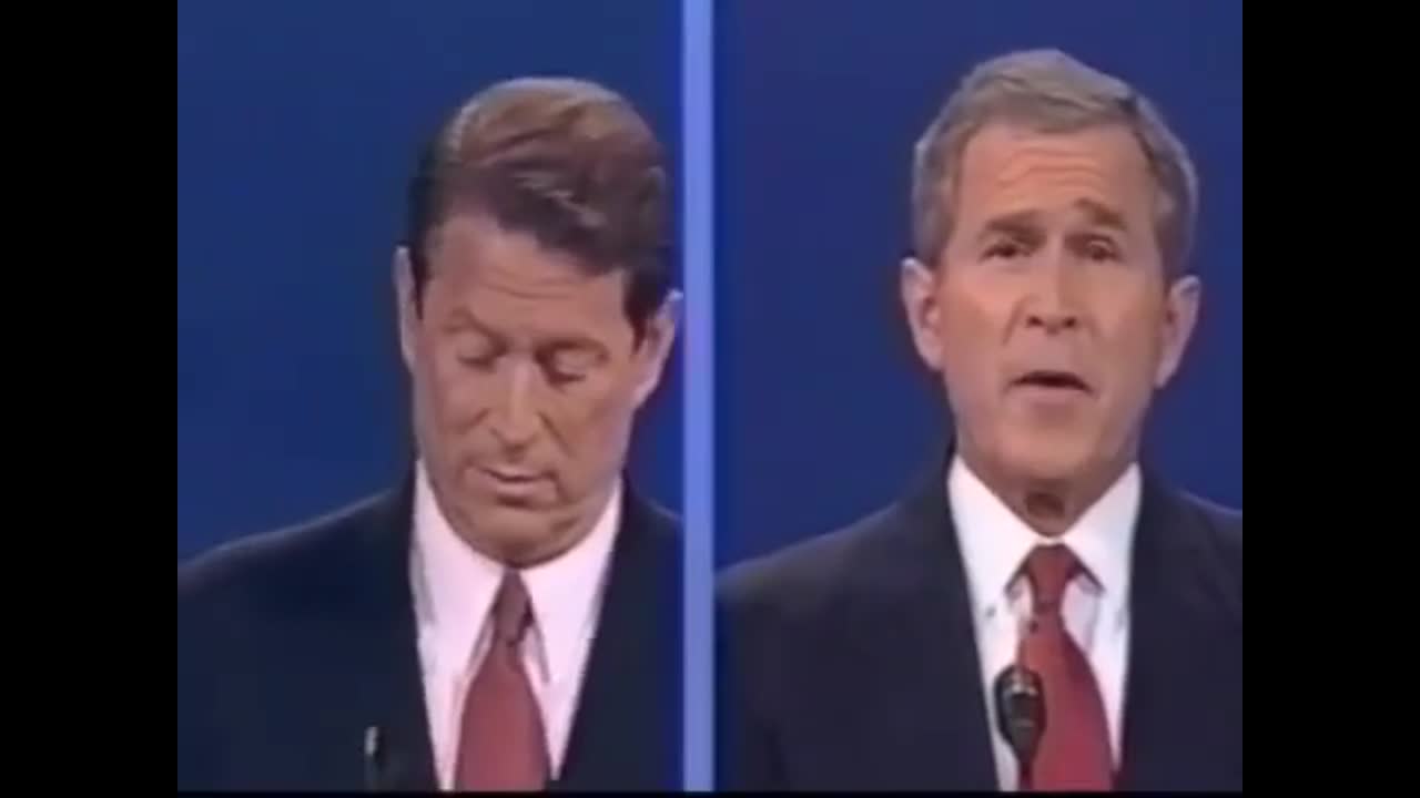 Man's practicing fuzzy math again video clip by George W. Bush