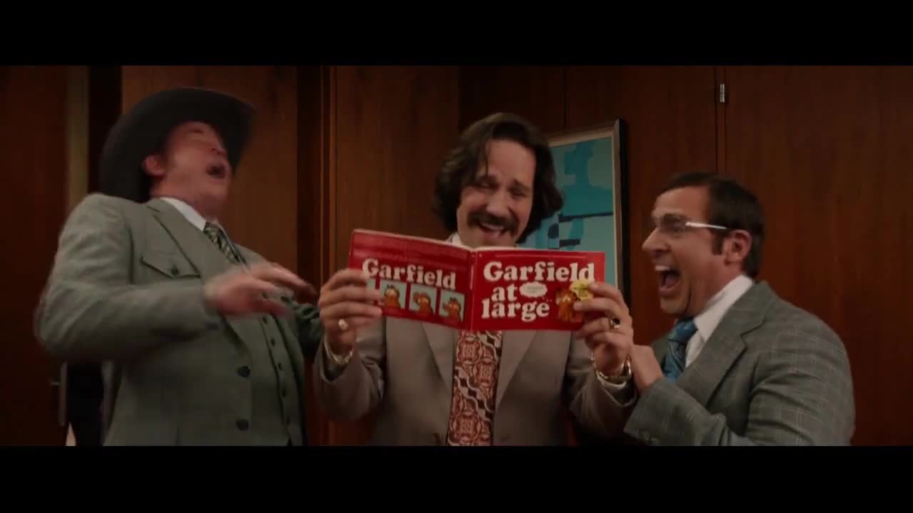 News crew laughing video clip by Anchorman