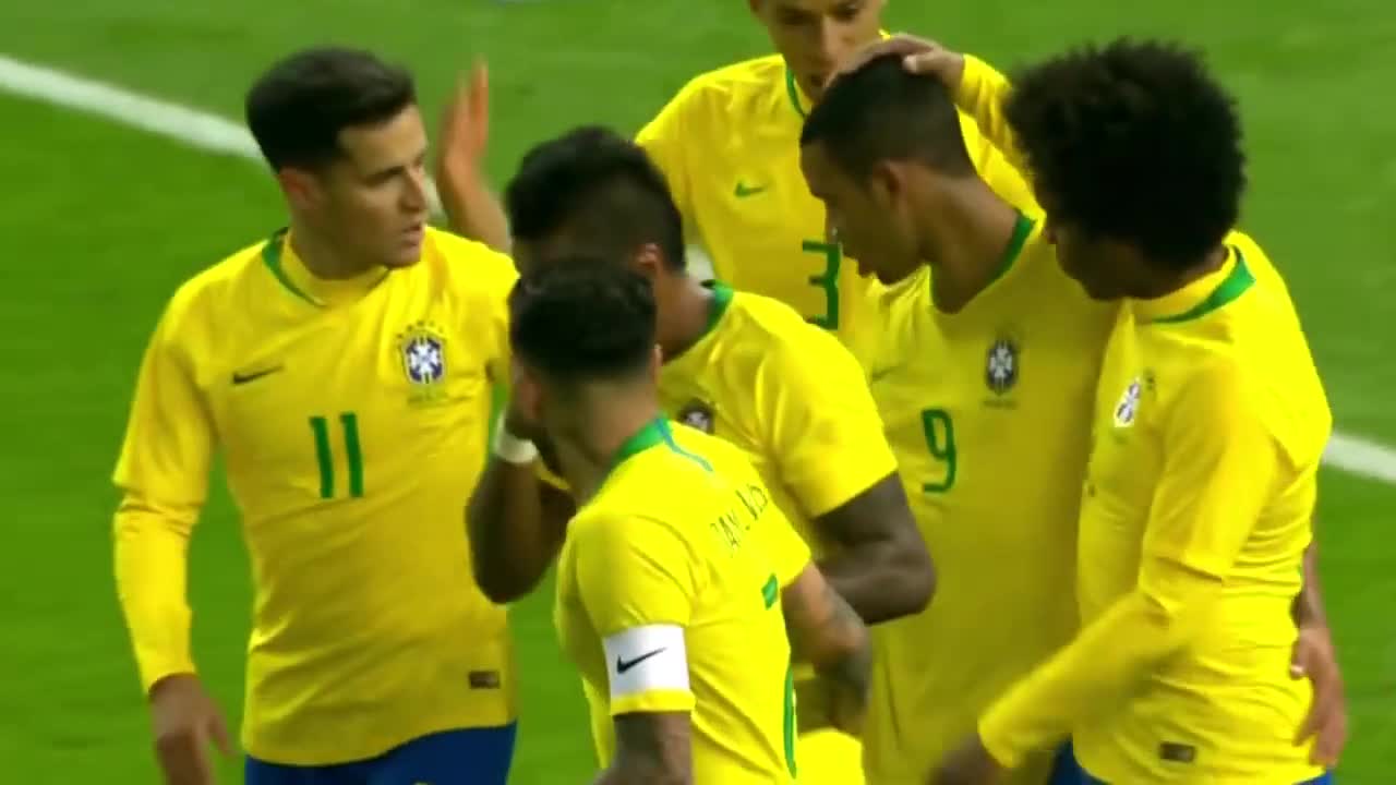 Goal Gabriel Jesus video clip by Brazil x Germany 2018