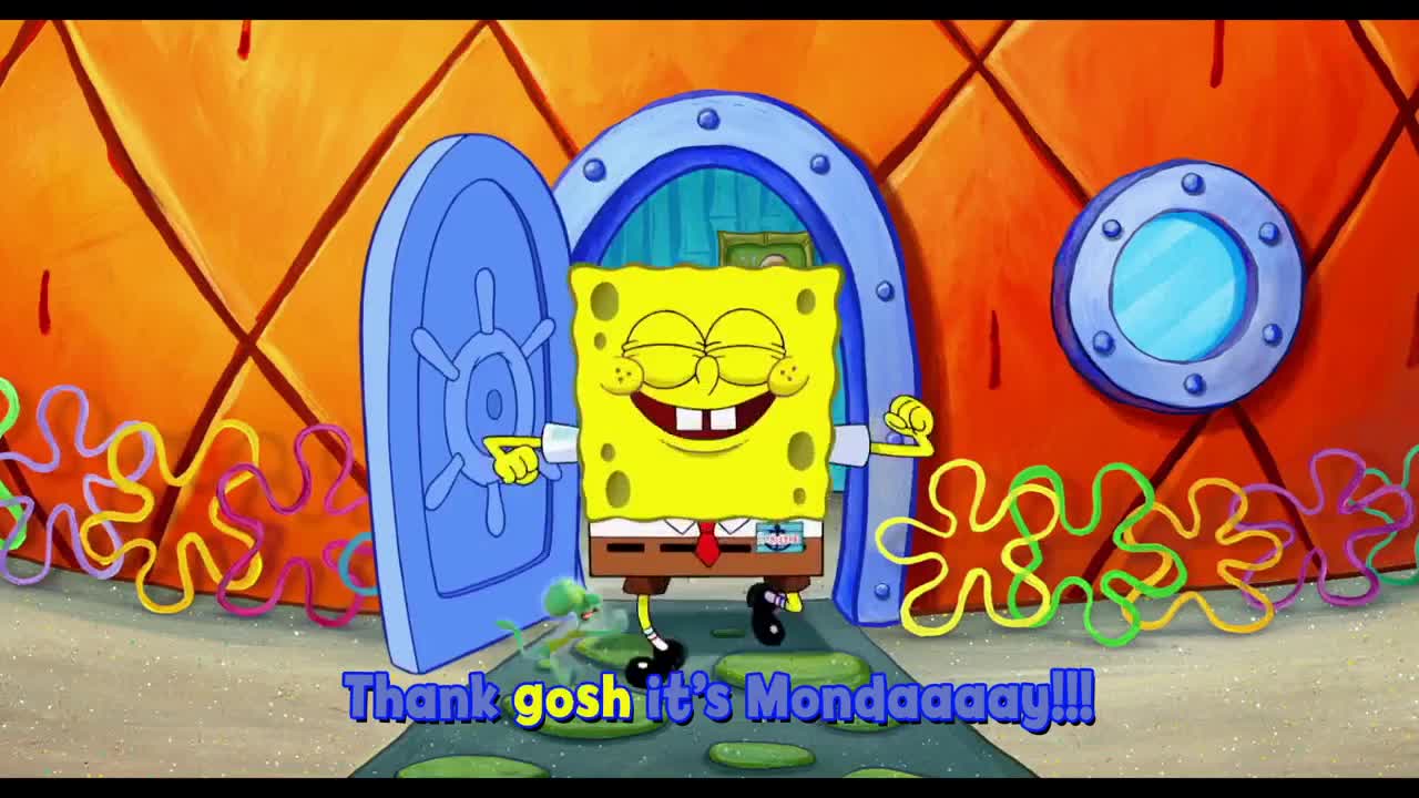 Thank Gosh It's Monday video clip by SpongeBob SquarePants