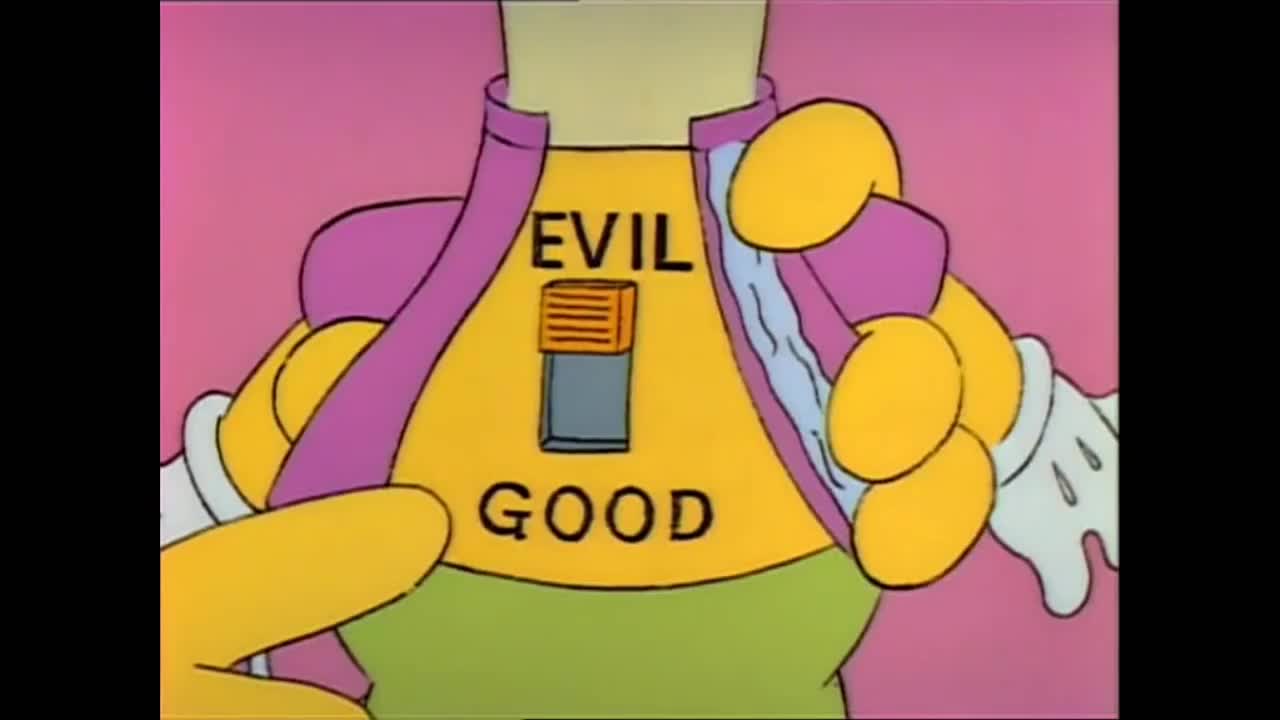 The Simpsons: Someone set this to evil