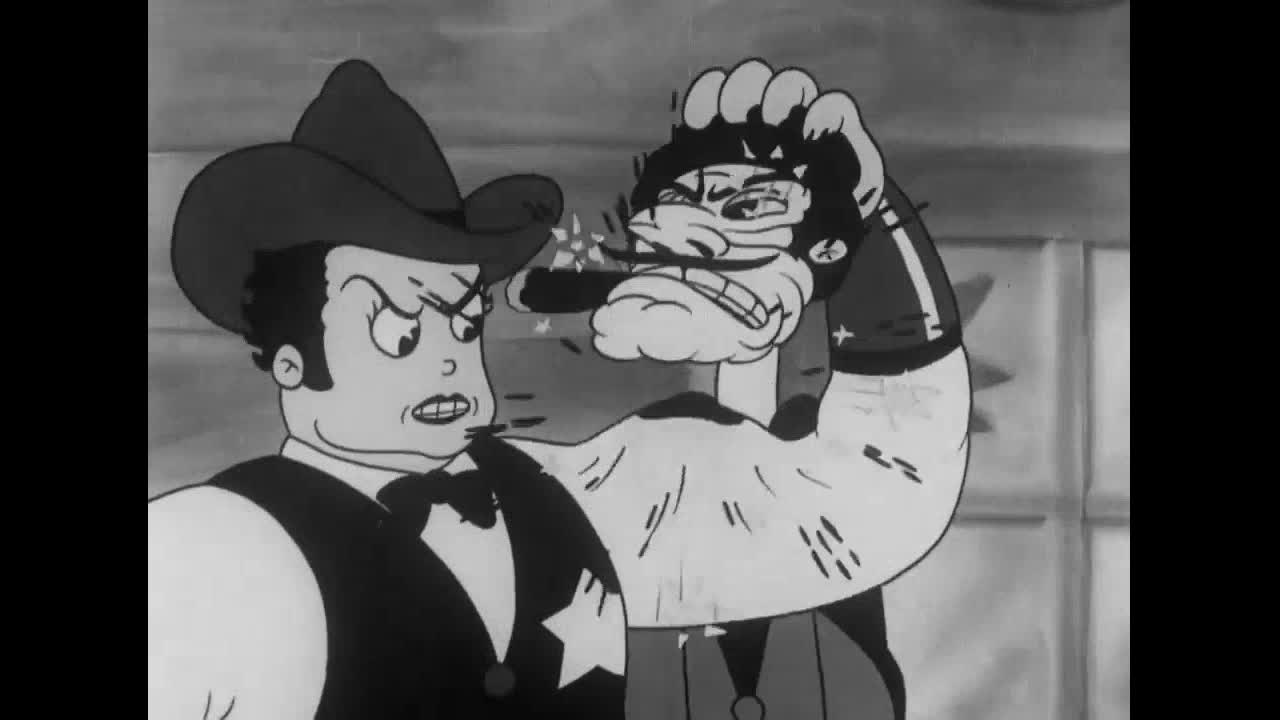 Muscle punching video clip by Betty Boop's Prize Show (1934)