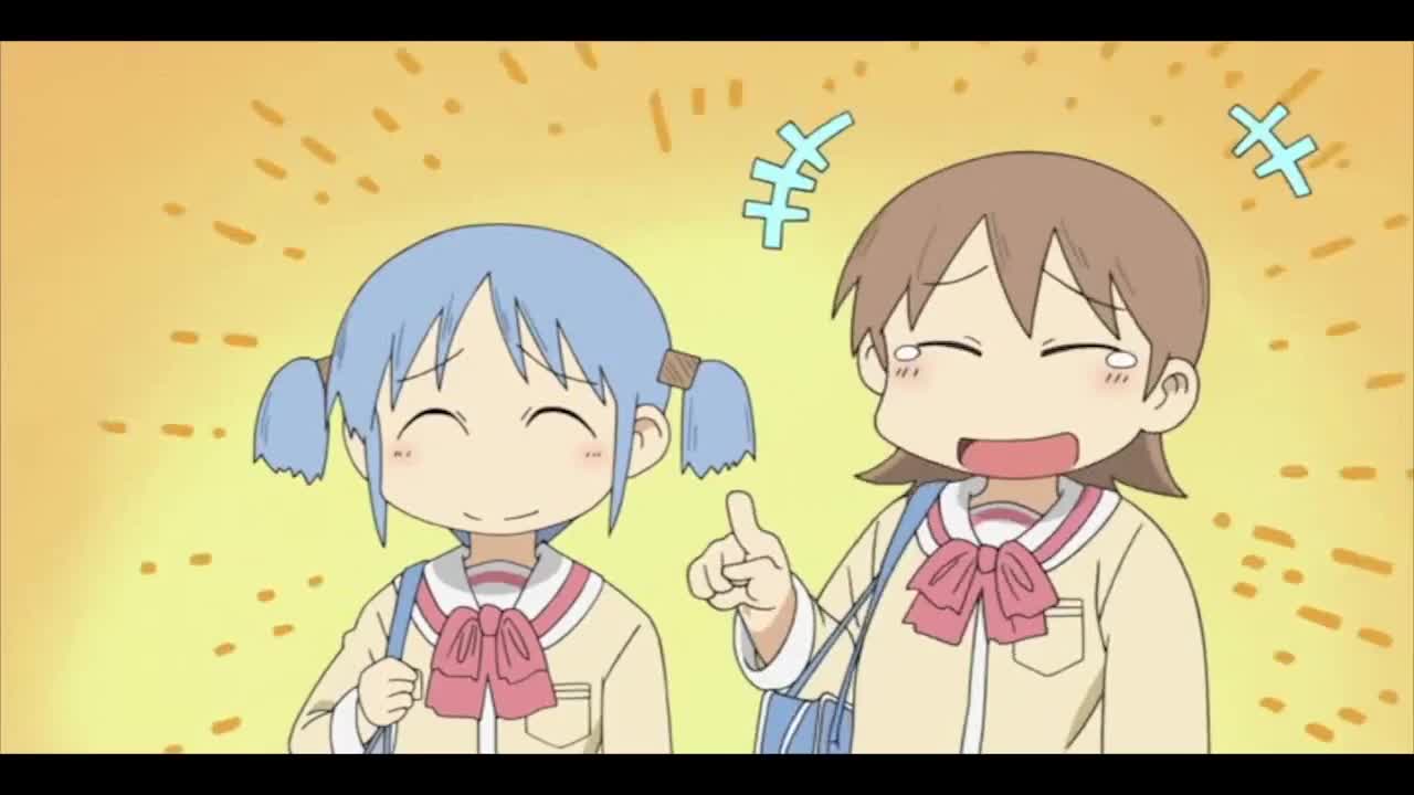What? I bet you're afraid of dogs, scaredy cat video clip by Nichijou