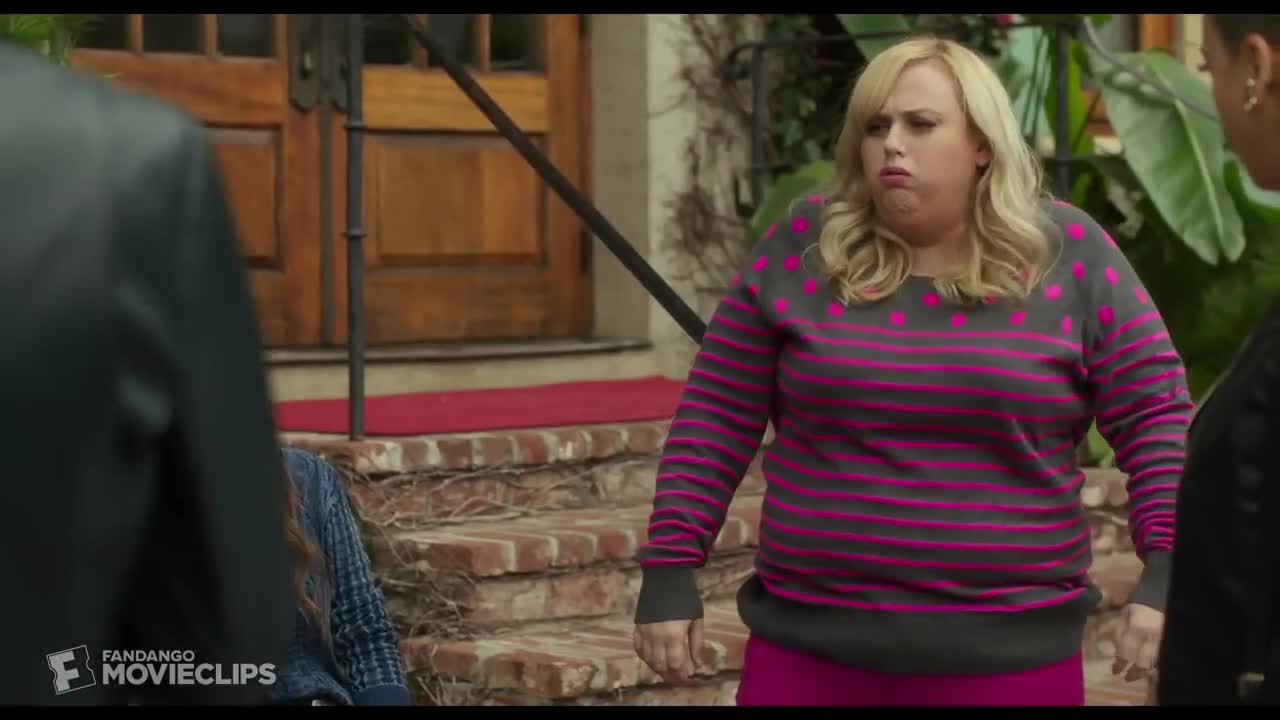 Coughing while laughing video clip by Pitch Perfect 3