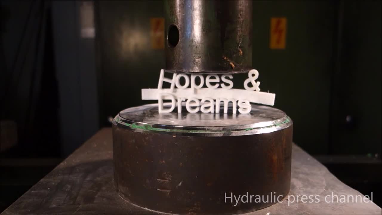 Crushed hopes and dreams video clip by Hydraulic Press Channel