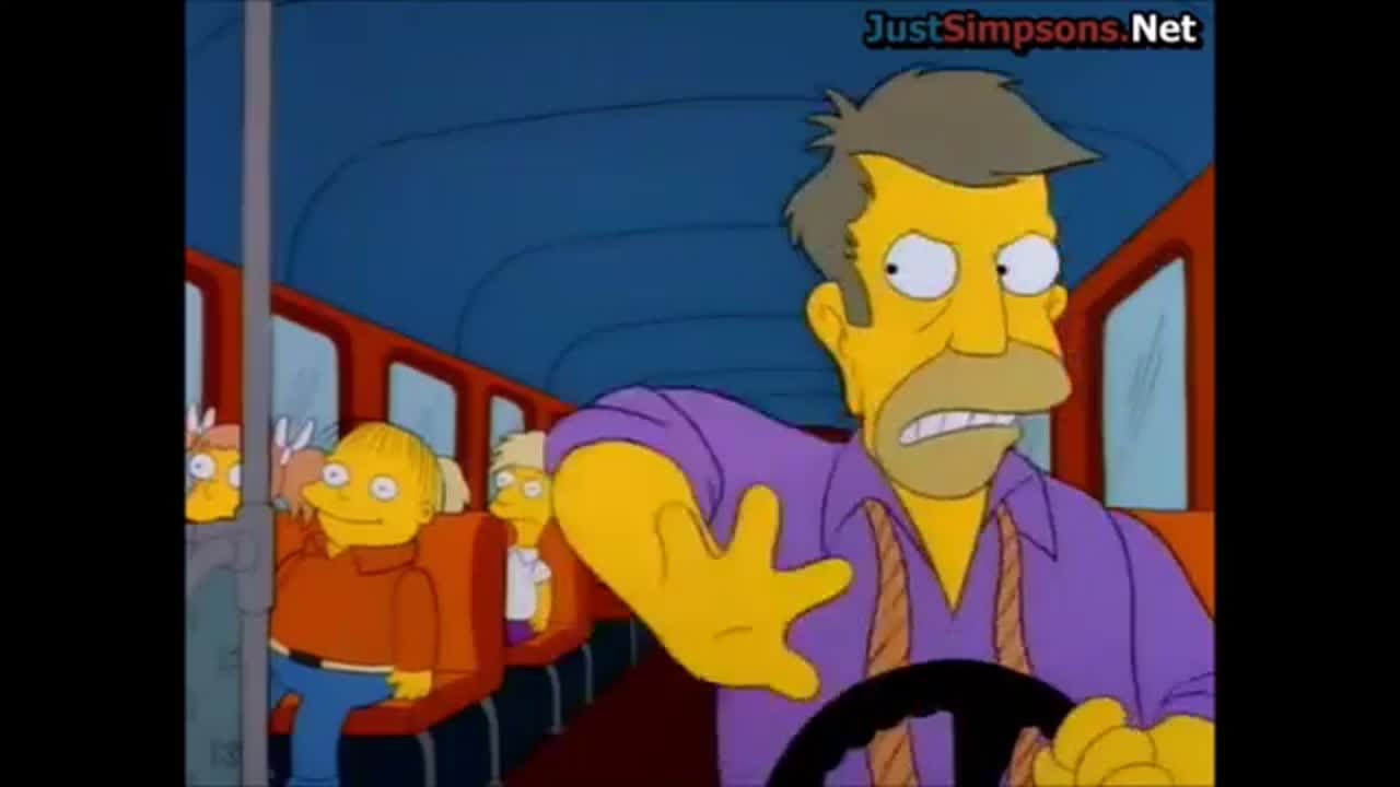 The Simpsons: Skinner driving the bus
