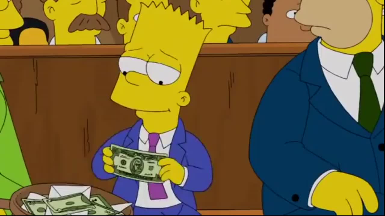 Do you have my money? video clip by The Simpsons