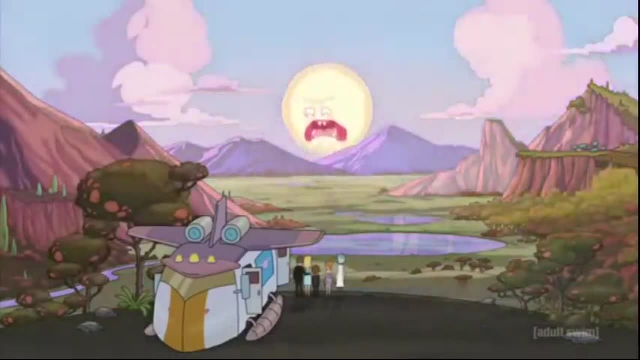 Screaming Sun video clip by Rick and Morty