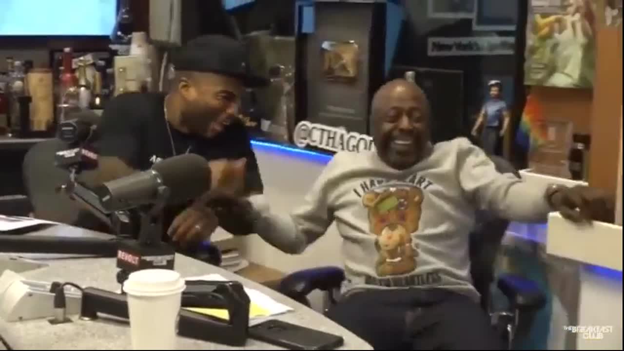Laughing out of chair video clip by The Breakfast Club