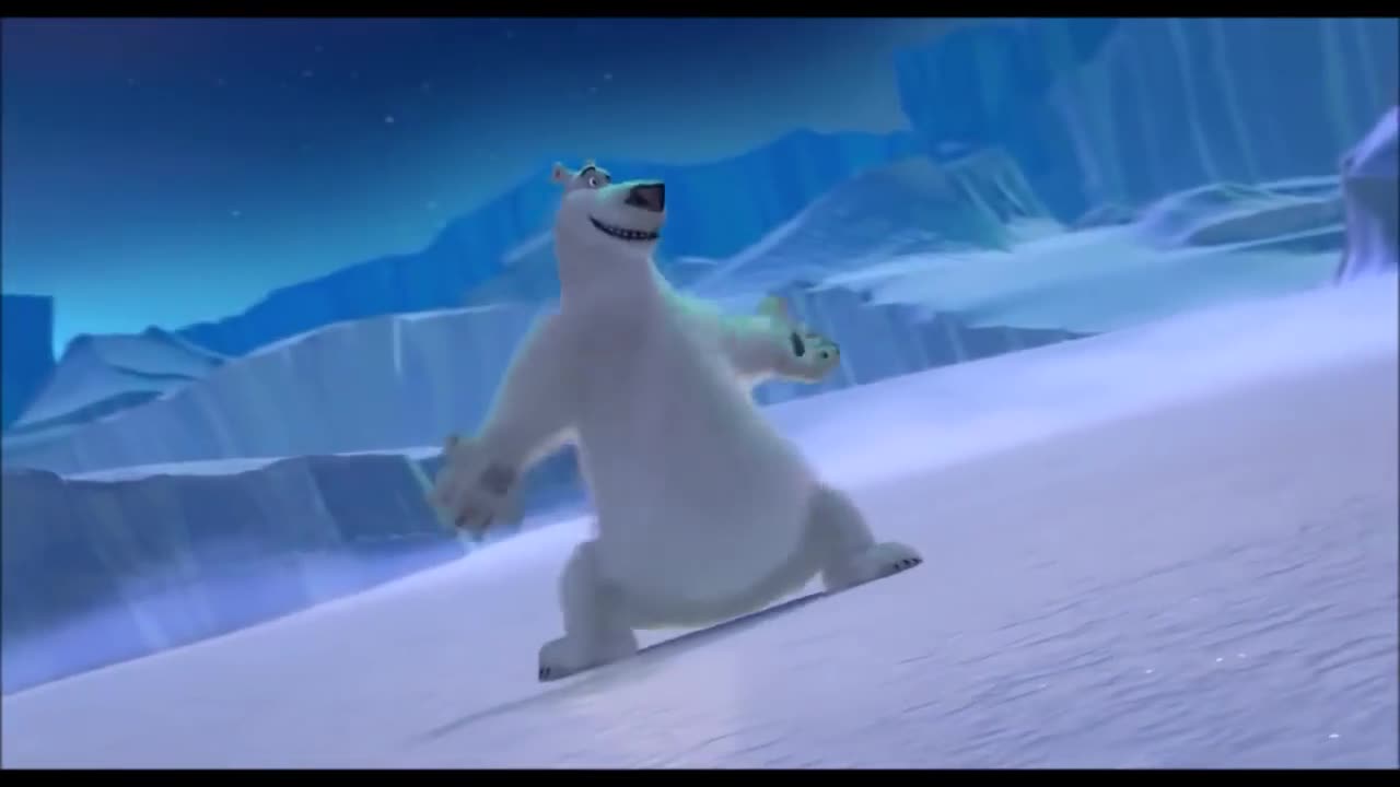 Polar bear celebration video clip by Animation