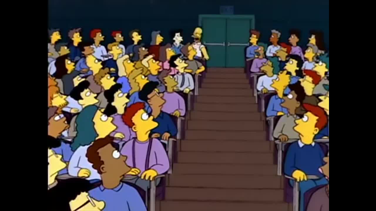 Homer Laughing at his Professor video clip by The Simpsons