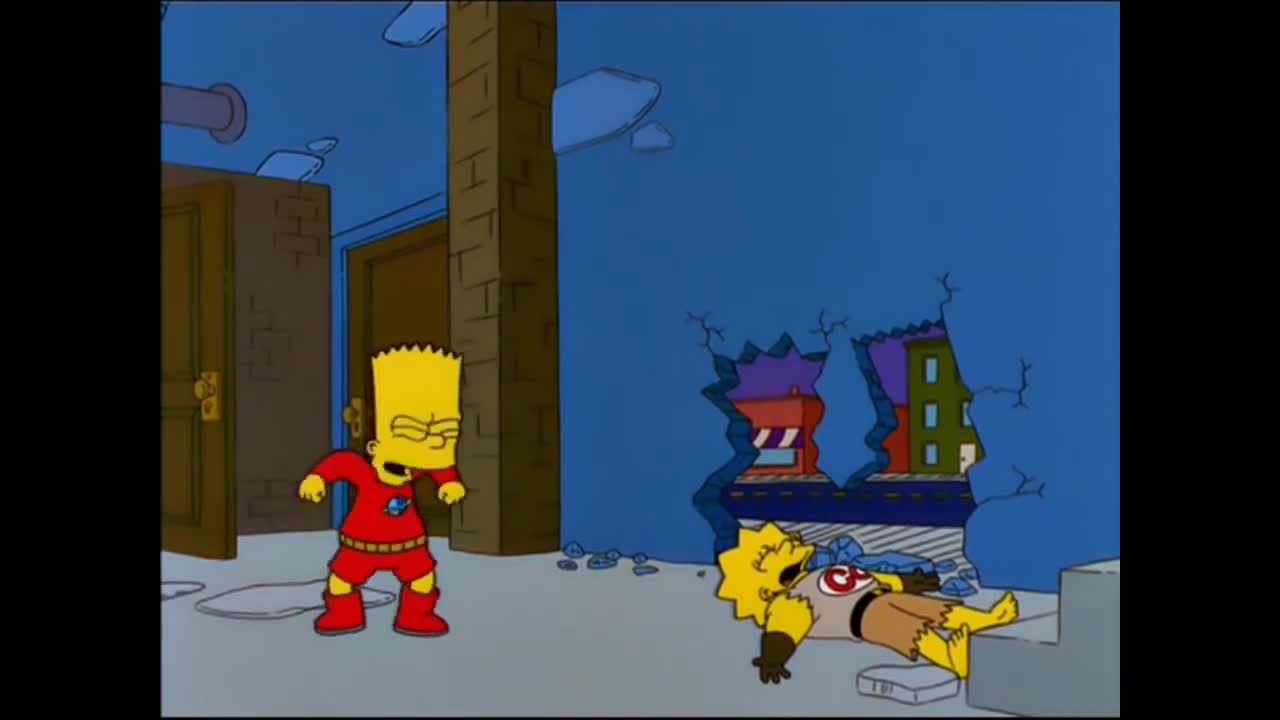 Can't hit me video clip by The Simpsons
