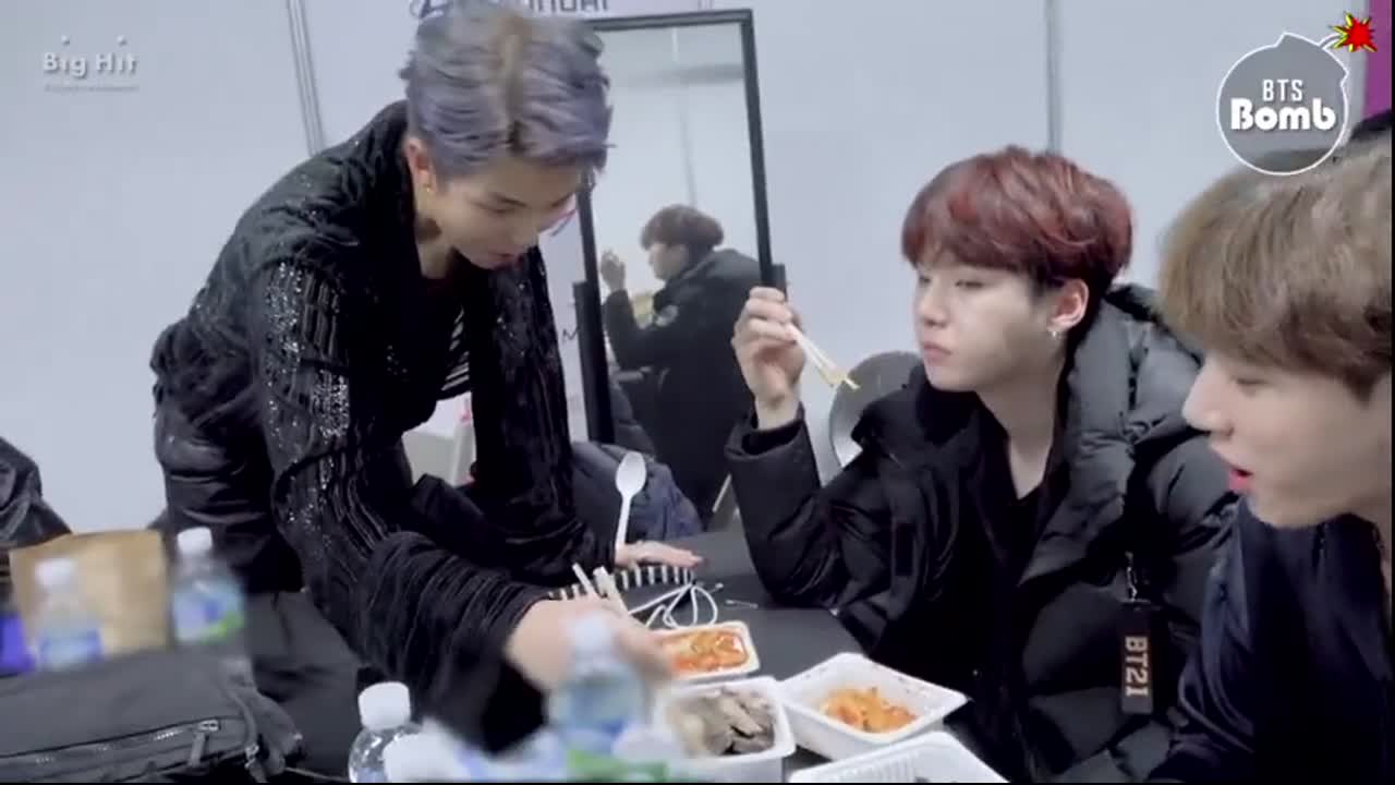 Suga eating video clip by BTS